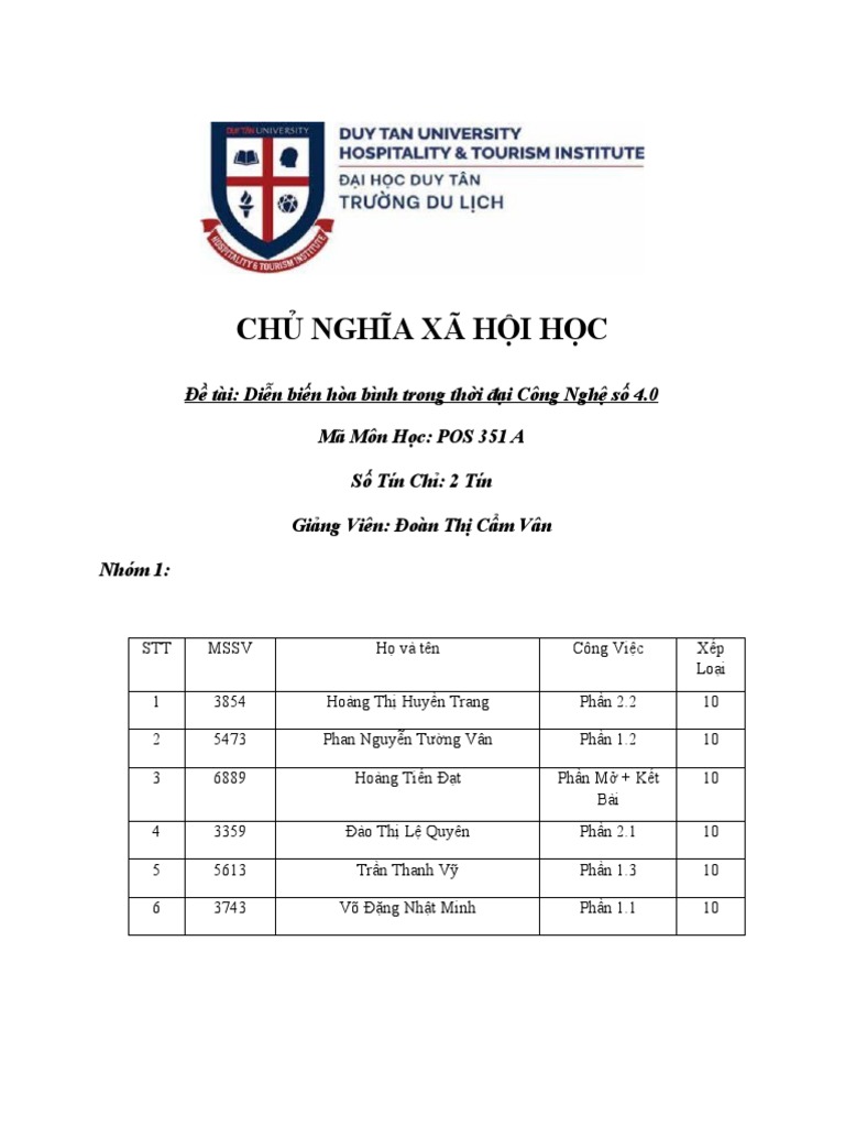 Tiểu Luận CNXH | PDF