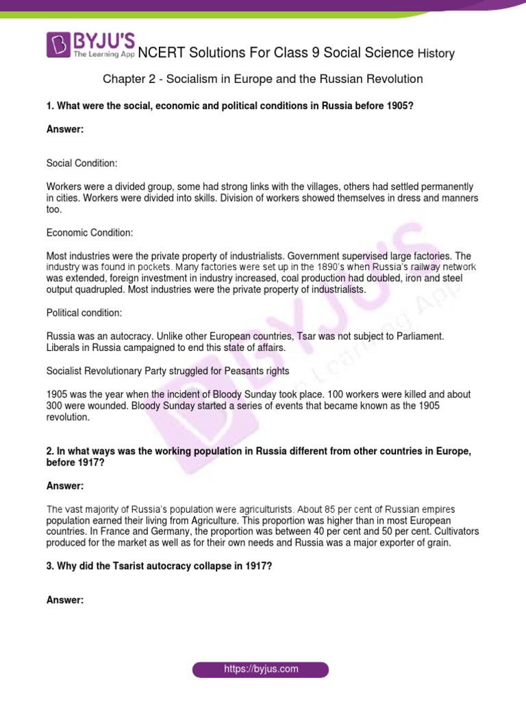 NCERT Solutions For Class 9 Social Science: History Chapter 2 ...