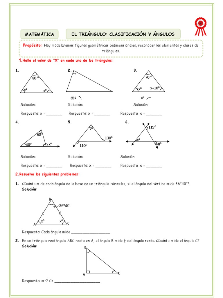 Dia 02 Ficha de Trabajo - Matematica | PDF | Triángulo | Objetos ... Dia 02 Ficha de Trabajo - Matematica | PDF | Triángulo | Objetos ...