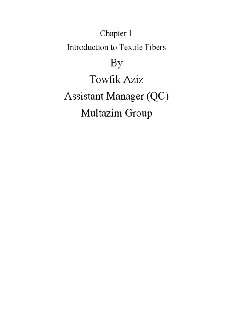 Introduction To Fiber | PDF | Textiles | Fibers
