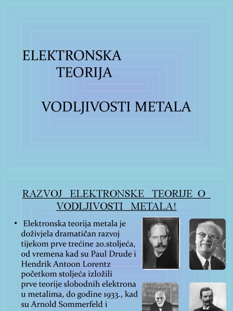 Elektronska Teorija | PDF