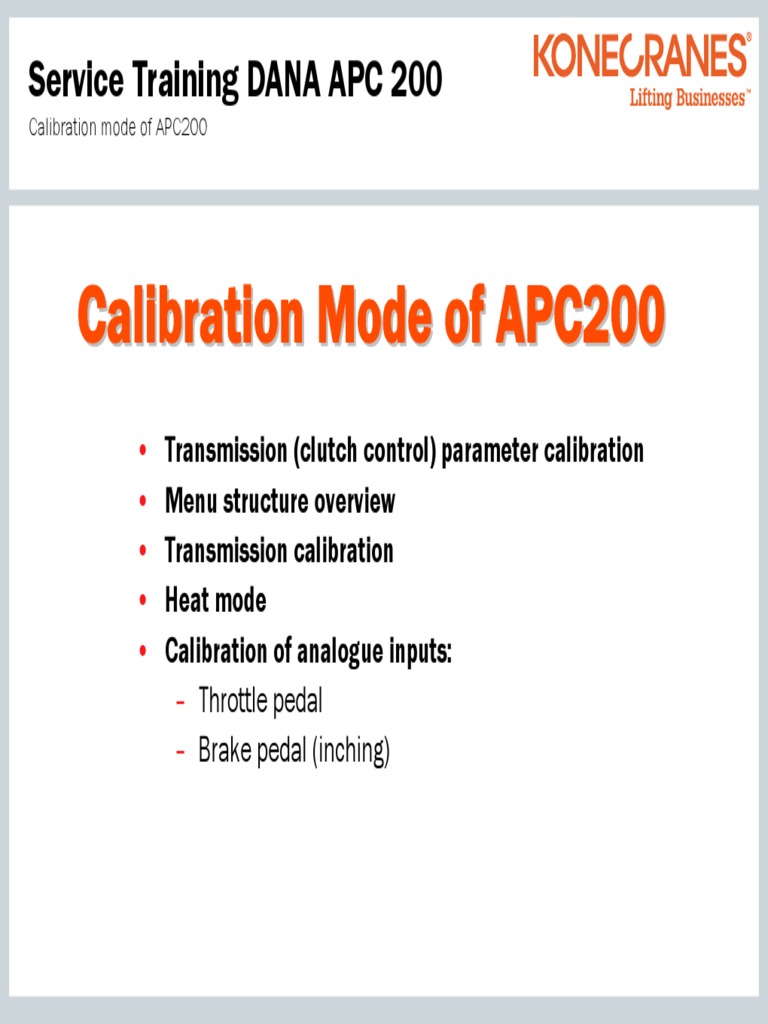 APC200 Transmission Calibration Guide | PDF | Clutch | Throttle