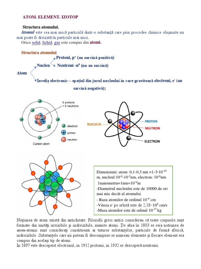 Atom. Element. Izotop | PDF