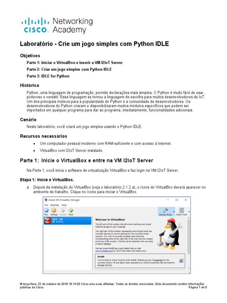 2.1.3.8 Lab - Create a Simple Game With Python IDLE | PDF