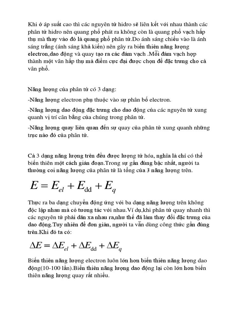 Quang PH Phân T Hidro | PDF