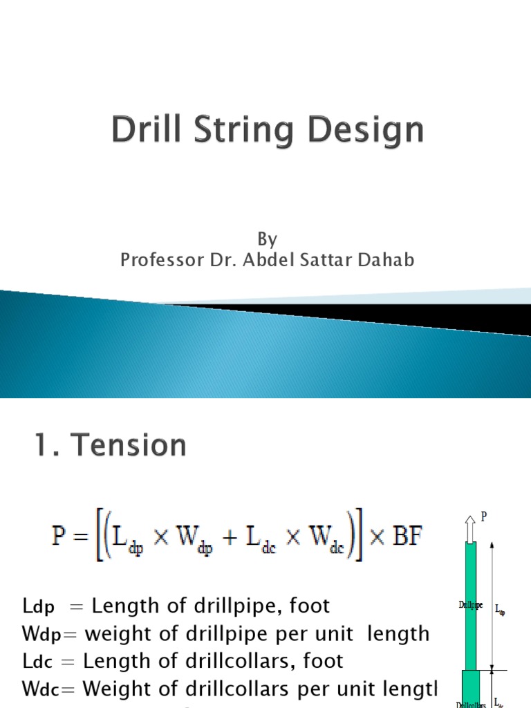 Drill String Design and Calculations | PDF | Pipe (Fluid Conveyance ...