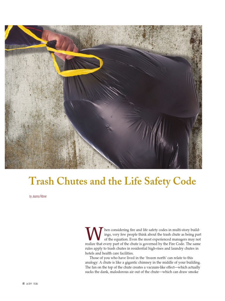 Trash Chute Fire Safety Maintenance | PDF | Door | Building Engineering