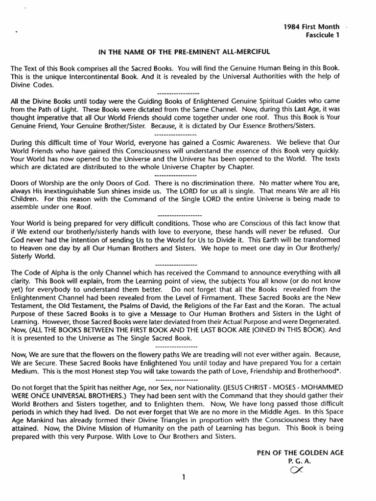 The Knowledge Book, Fascicule 01 | PDF | Heaven | Conscience