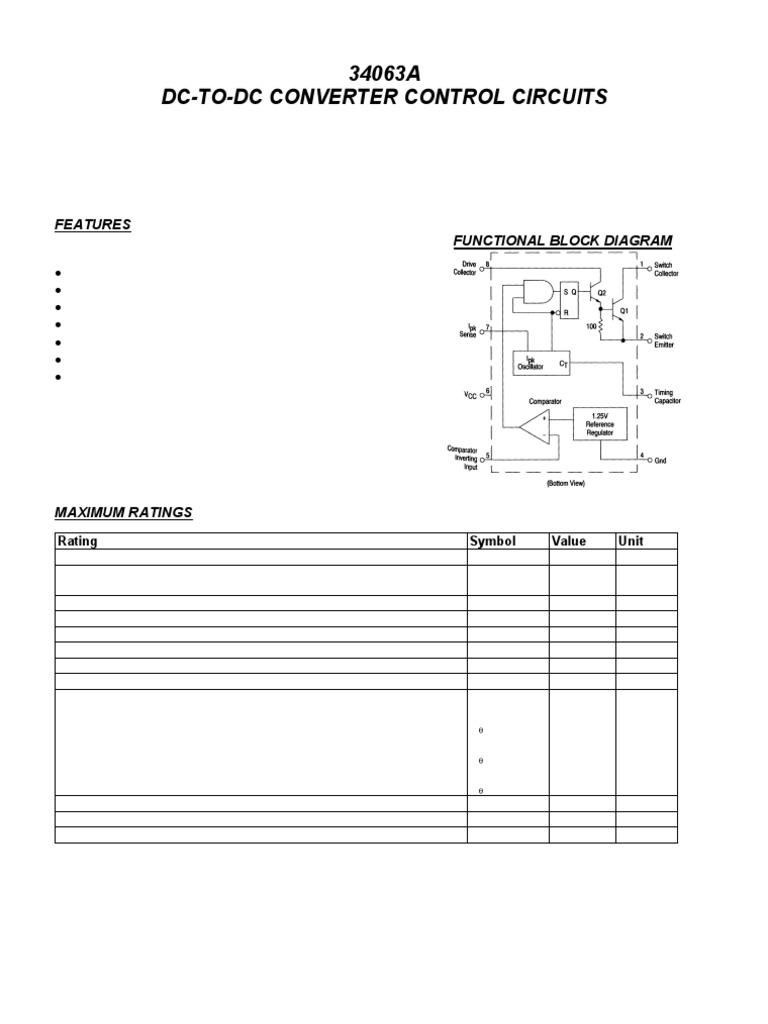Dat Sheet 34063AD | Download Free PDF | Switch | Electricity