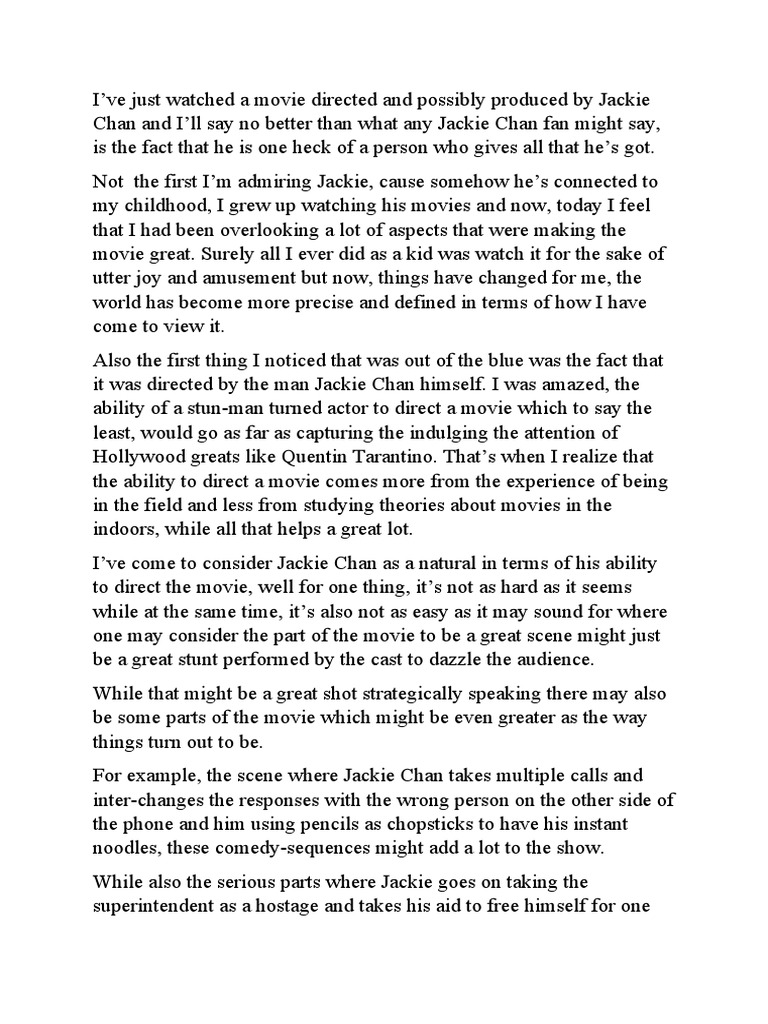 Police Story-Spitballing | PDF