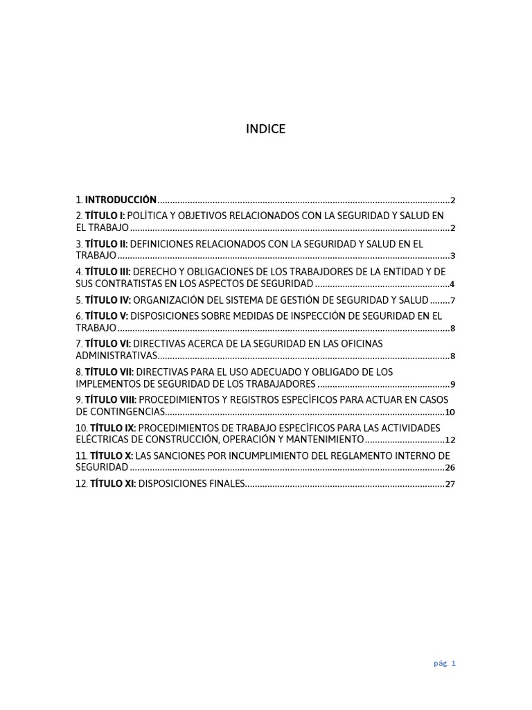 Reglamento Interno de Seguridad y Salud 2020 | PDF | Primeros auxilios | Seguridad y salud ...