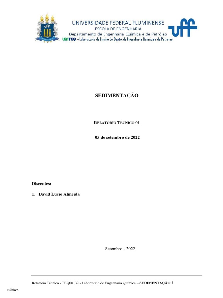 Análise da sedimentação de carbonato de cálcio em água através dos ...