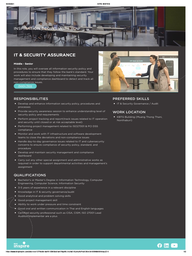 KBTG It & Security Assurance | PDF