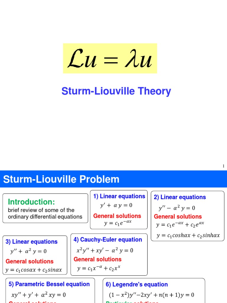 Sturm Liouville Theory | PDF Sturm Liouville Theory | PDF