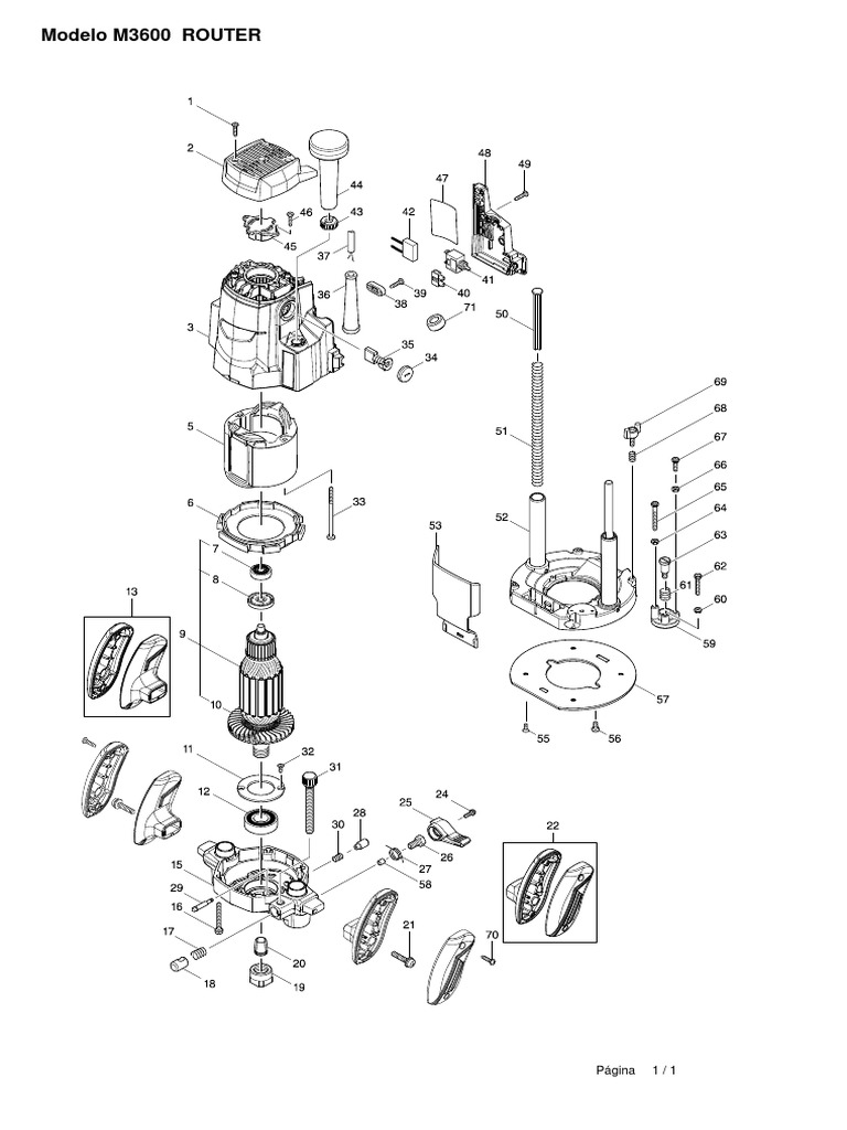 Parts Diagram M3600 | PDF | Screw | Equipment