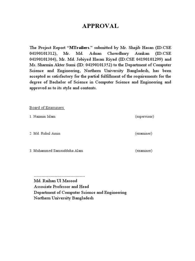 Approval: Board of Examiners | PDF | Technology & Engineering