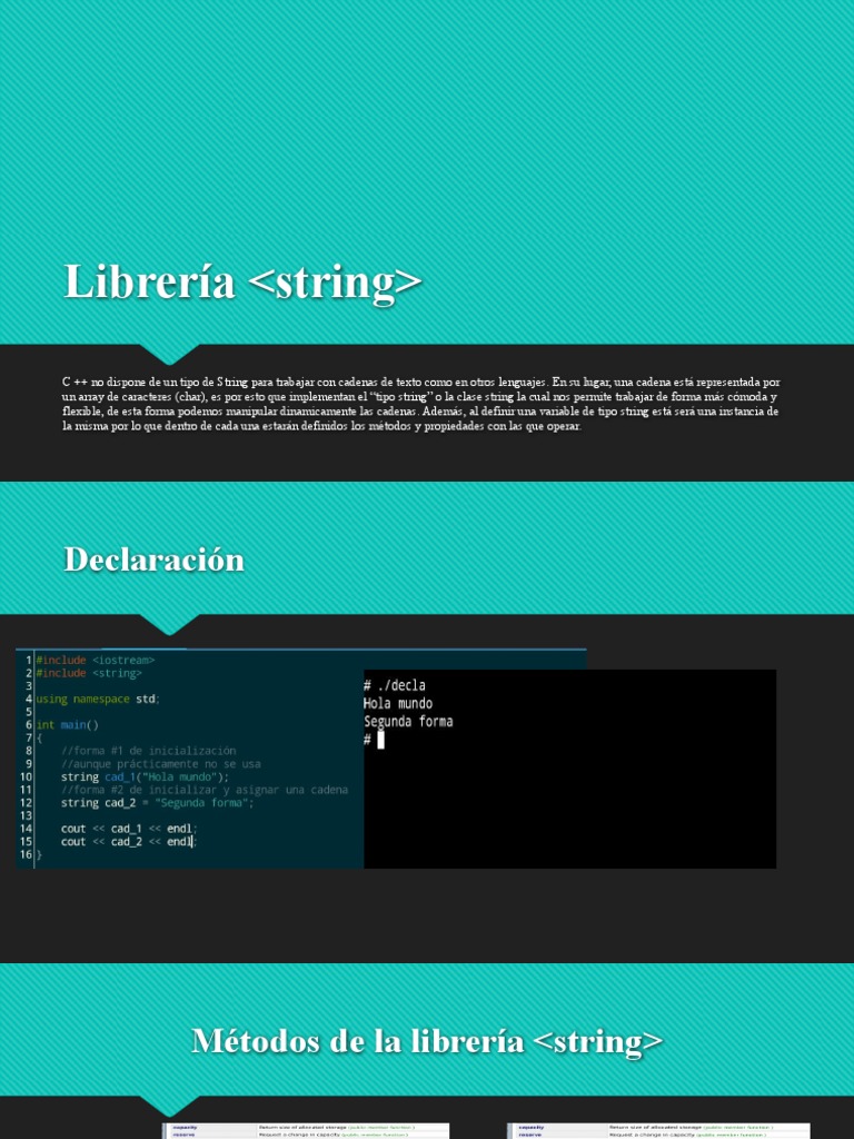 Librerías String y String.h | PDF
