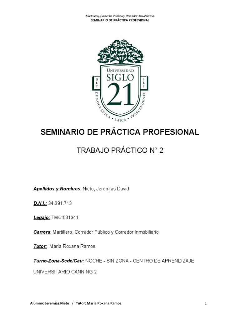 Tp 2 Seminario Profesional Pdf Transporte Economias
