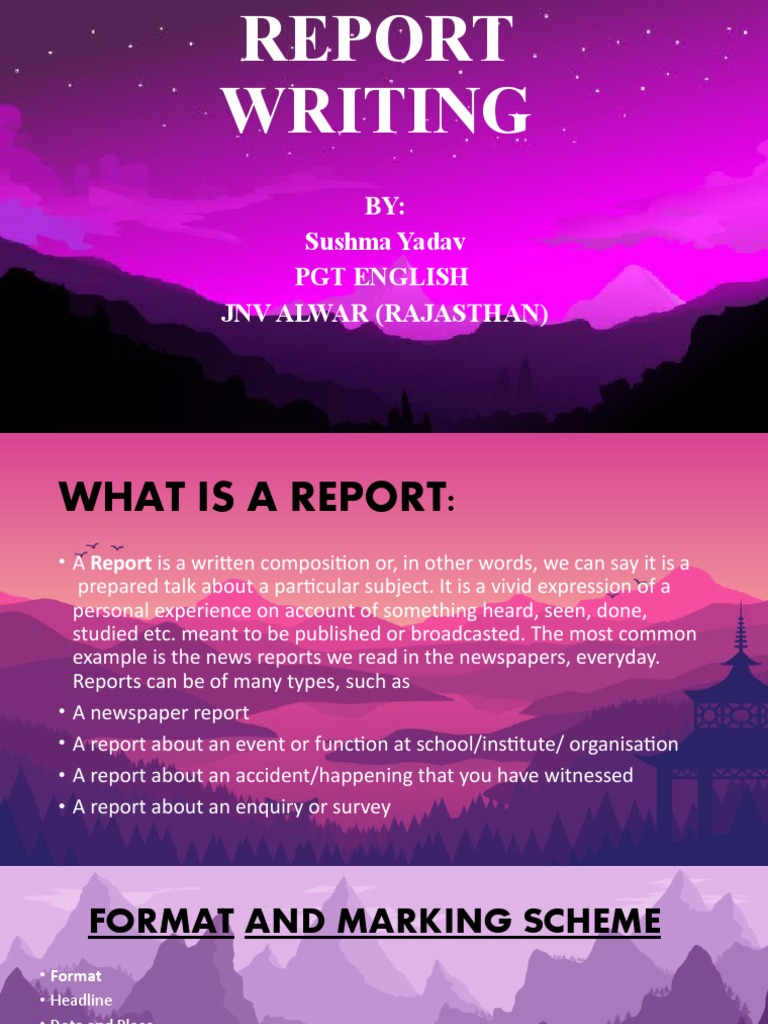 Report Writing Class Xii 1 | PDF | Art