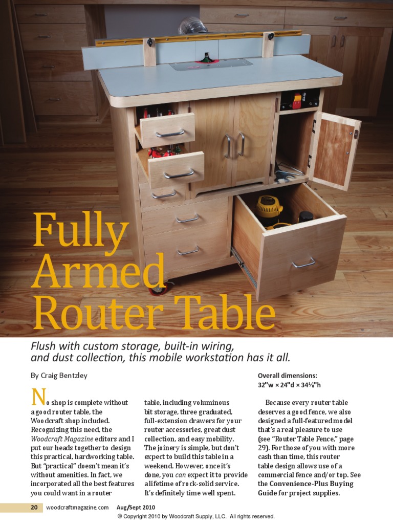 Fully Armed Router Table | PDF