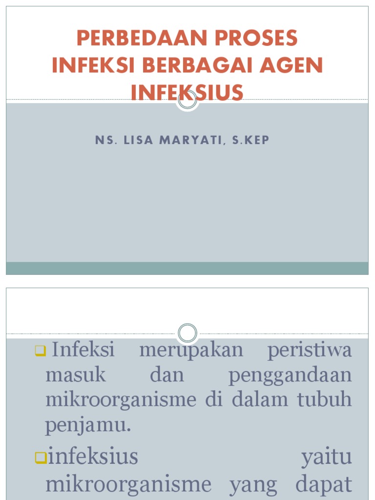 3.perbedaan Proses Infeksi Berbagai Agen Infeksius | PDF