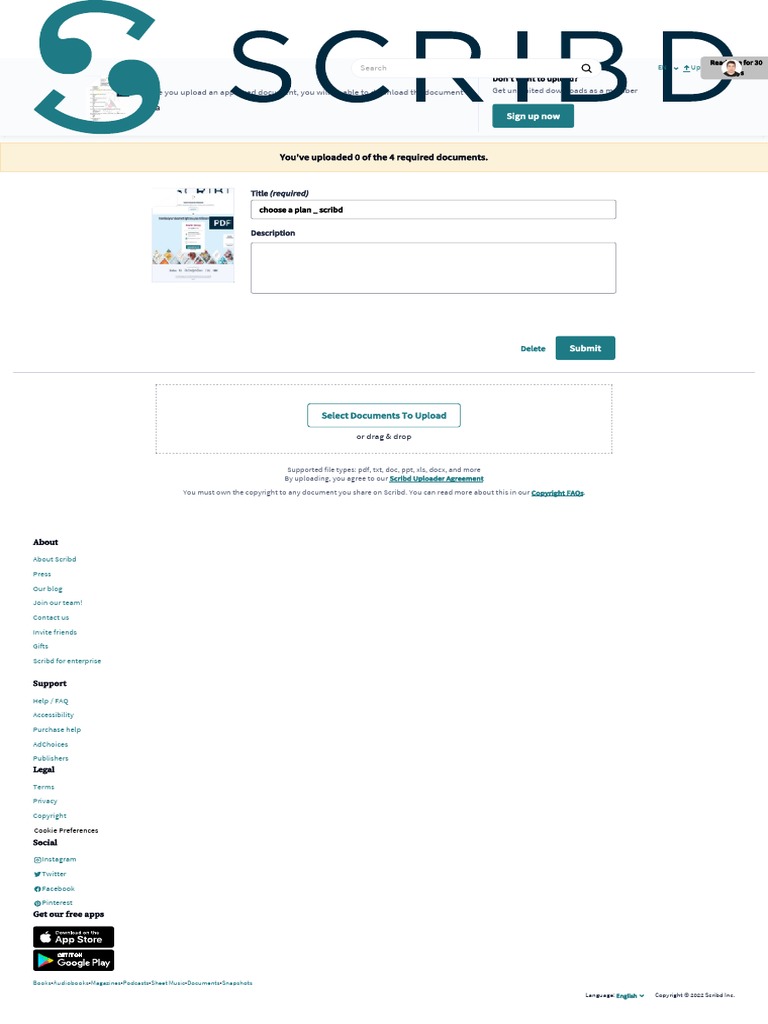Upload A Document Scribd Pdf 
