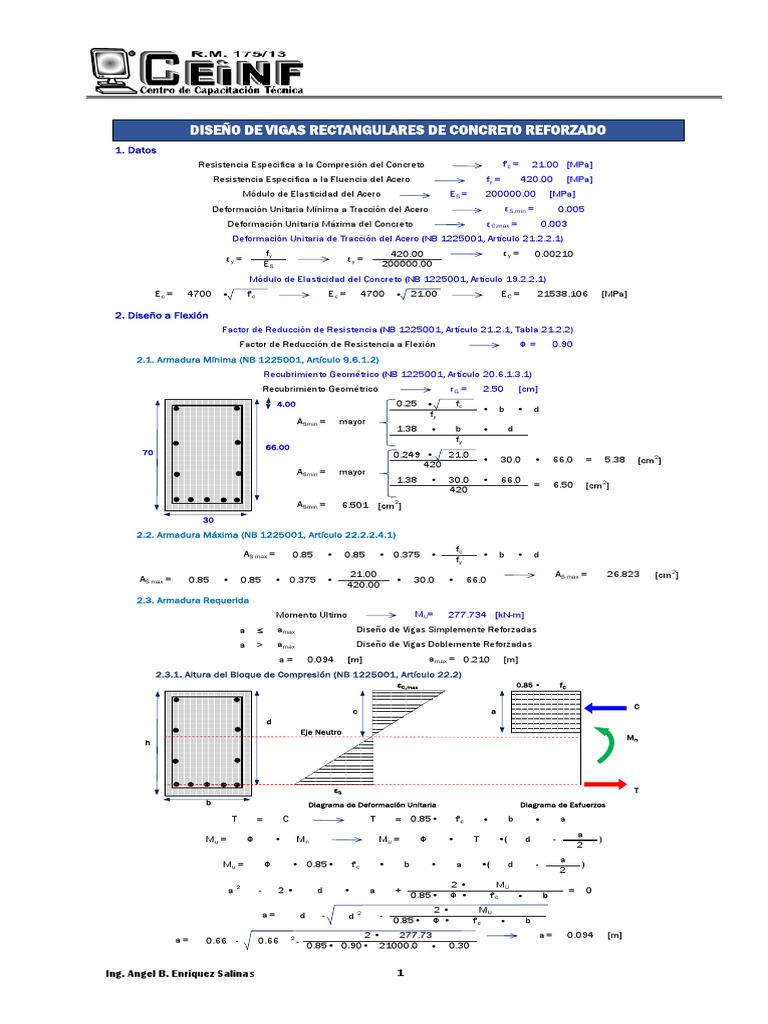 Diseño Vigas SR - NB 1225001 | PDF