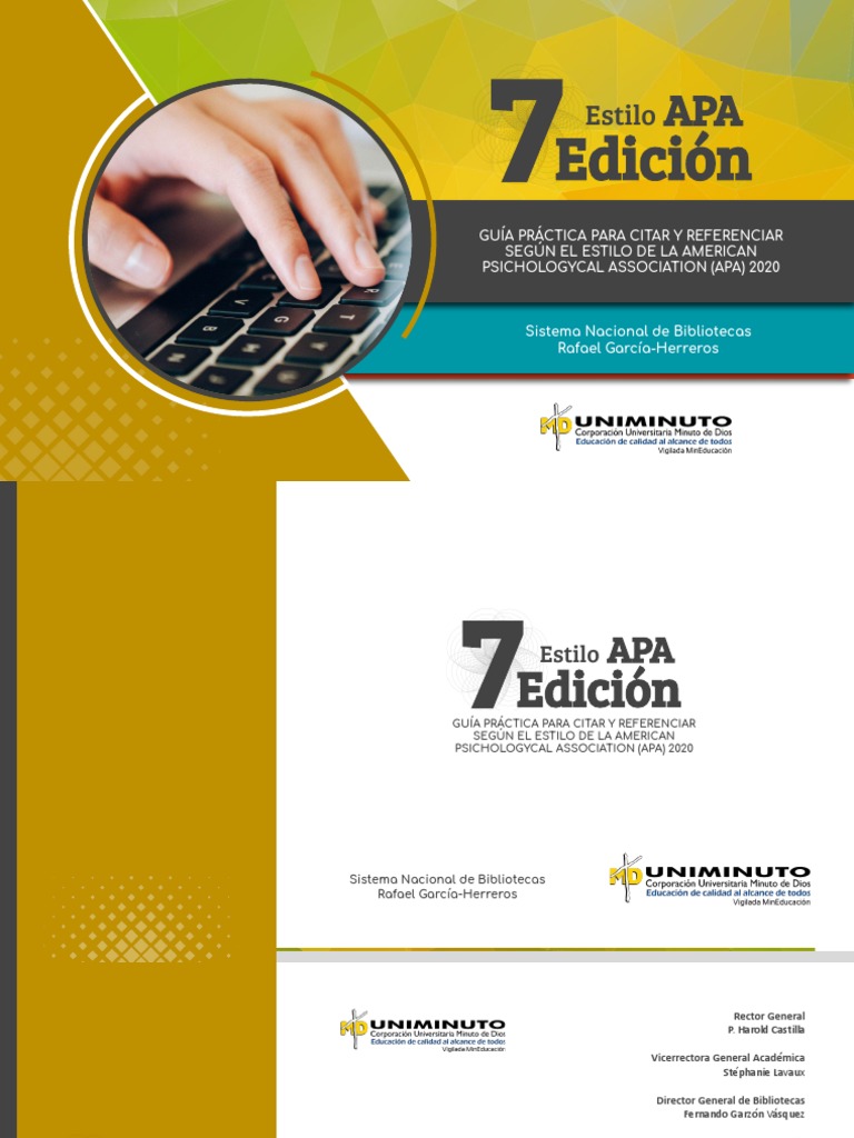 Guia Estilo Apa 7 Edicion Uniminuto 2020 | PDF