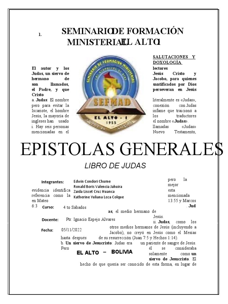 Libro de Judas - Nuevo Testamento | PDF