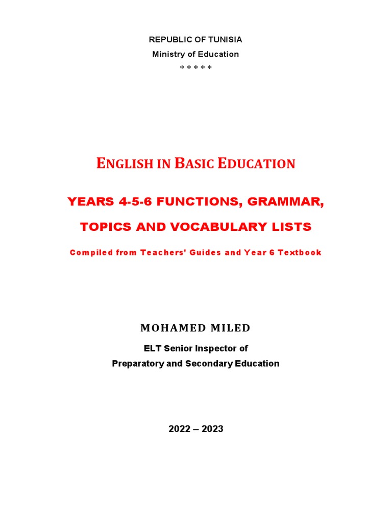 Basic Ed. English Programmes Summaries | PDF