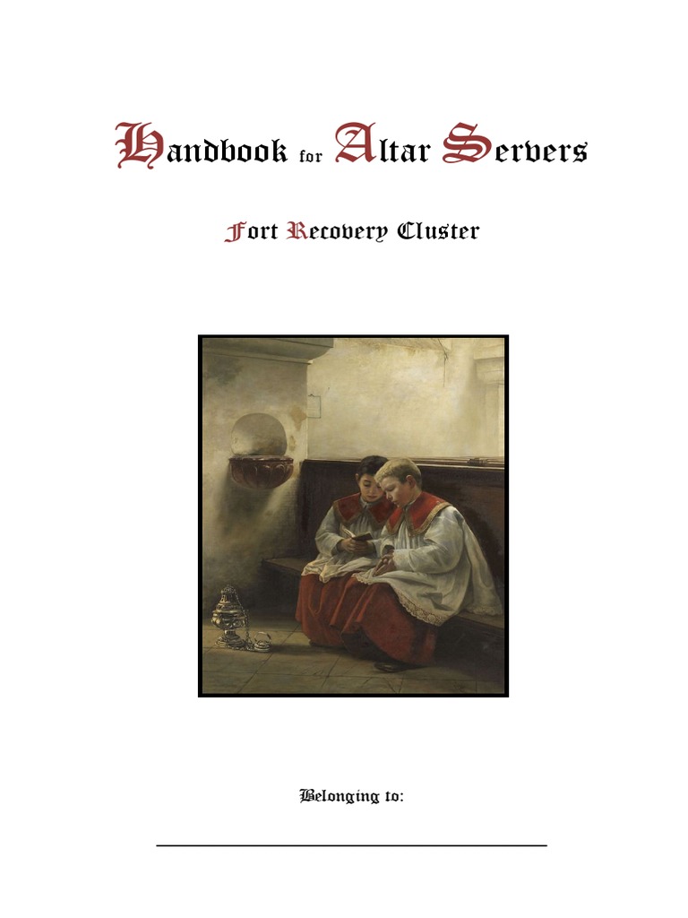 Altar Server Handbook FT Recovery | PDF | Mass (Liturgy) | Altar