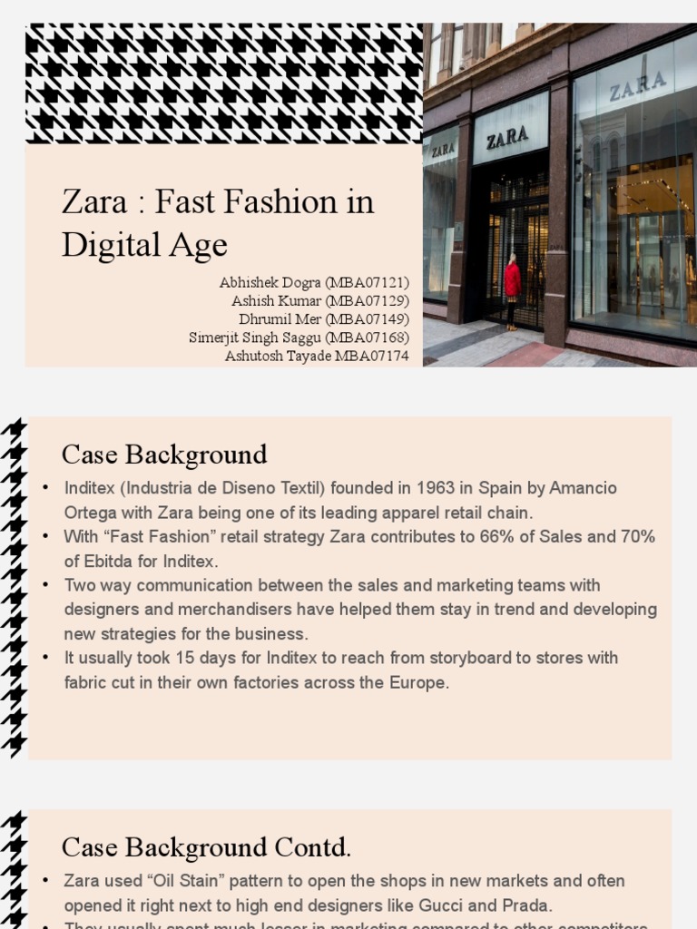 Group 8 Zara Fast Fashion in Digital Age | PDF | Retail | Competitive ...