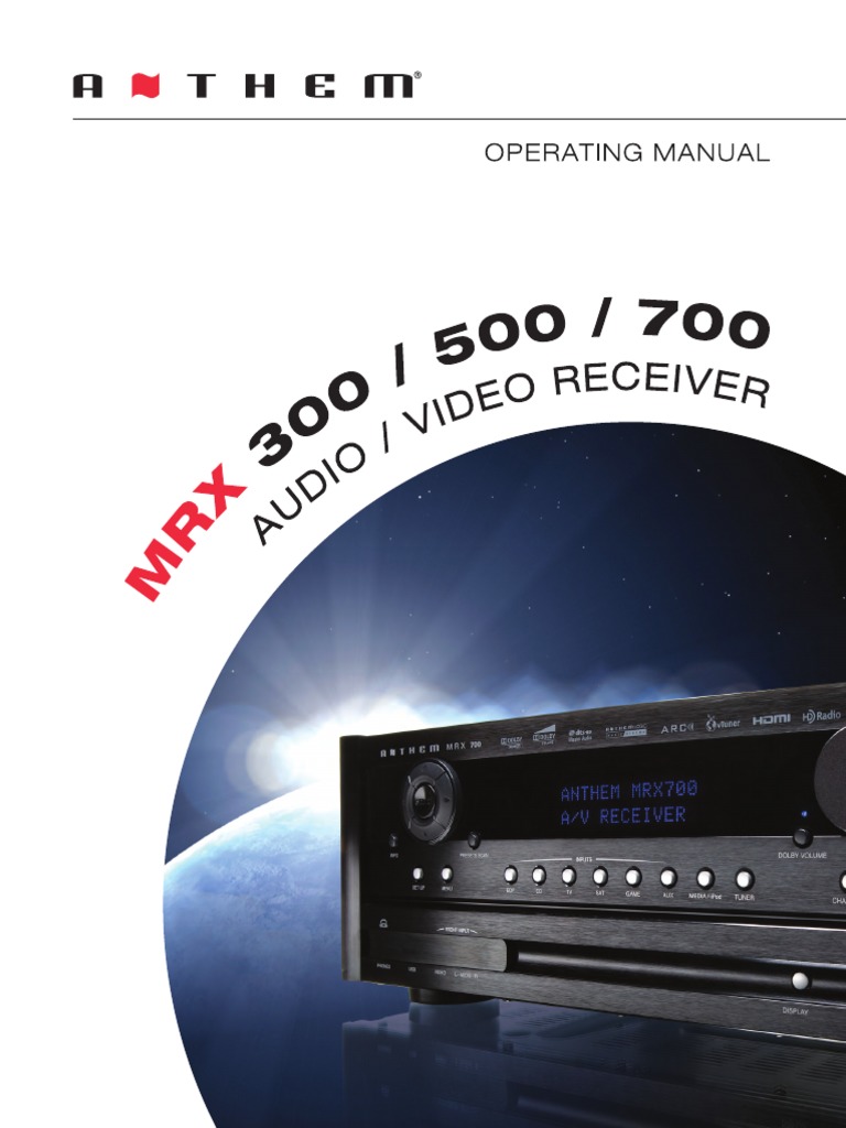 Anthem MRX 300 Manual | PDF