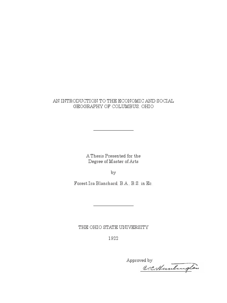 An Introduction To The Economic and Social Geography of Columbus, Ohio ...