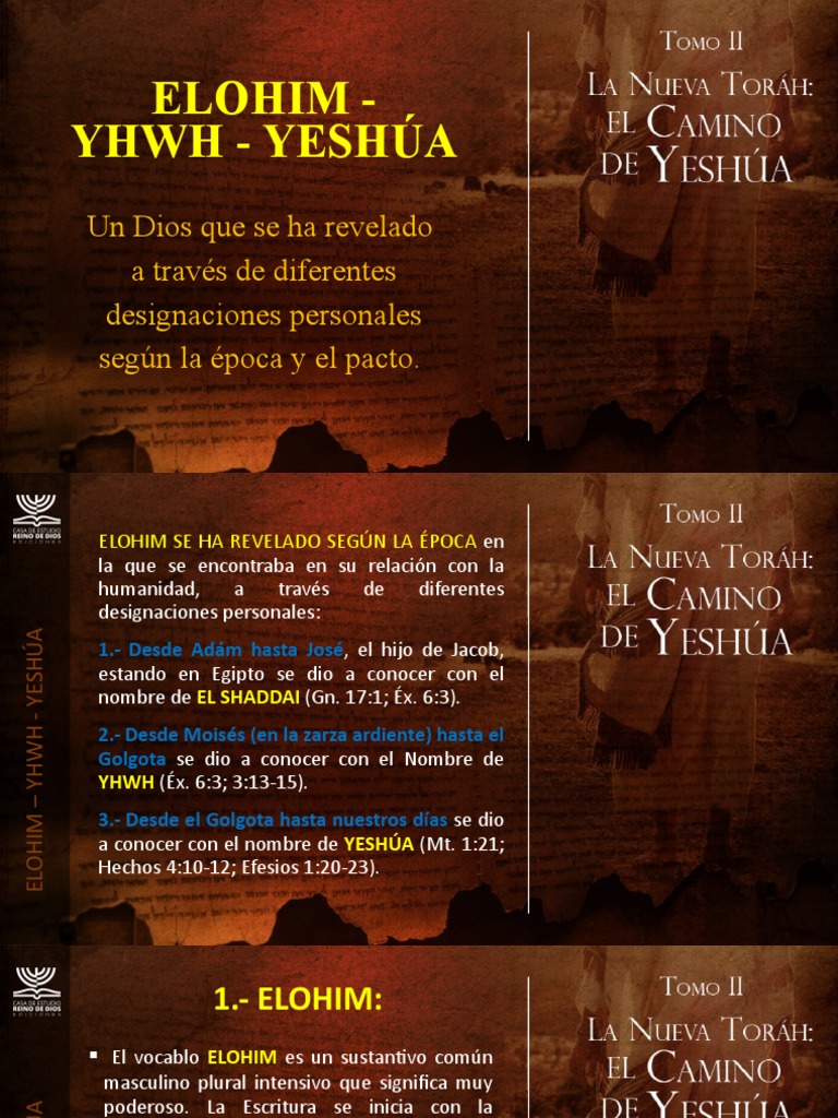 Elohim Yhwh Yeshua | PDF | Tetragrammaton | Jesús