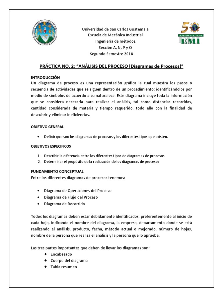 Practica #2 Diagramas de Proceso | PDF
