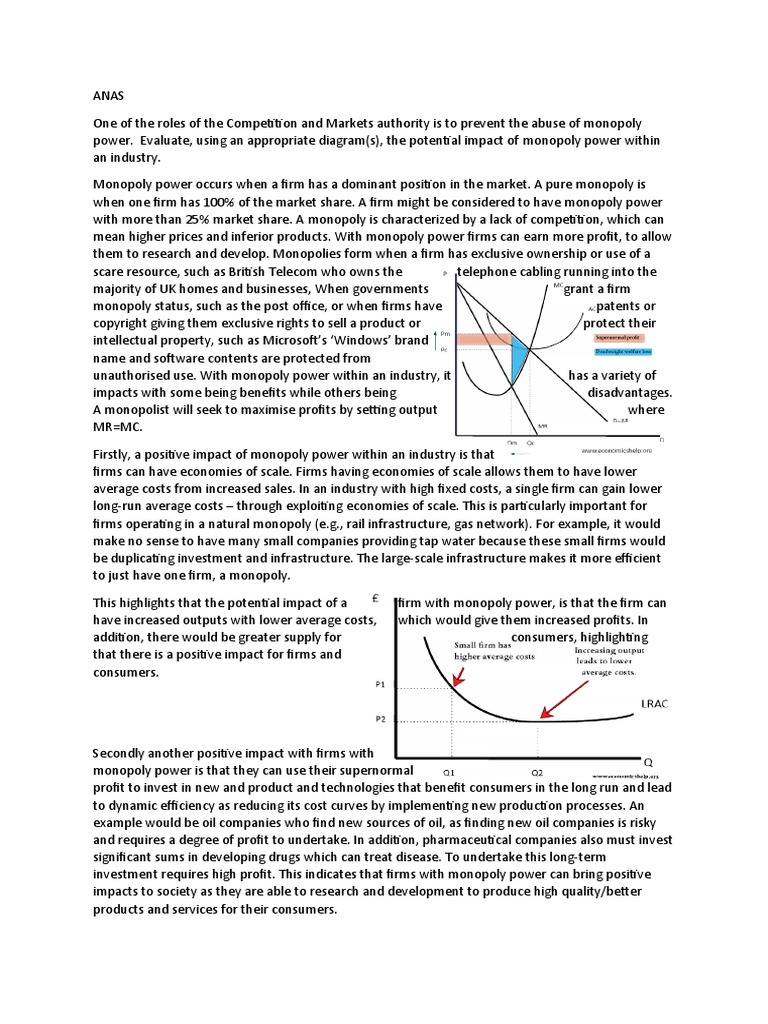 Evaluate, Using An Appropriate Diagram(s), The Potential Impact of ...