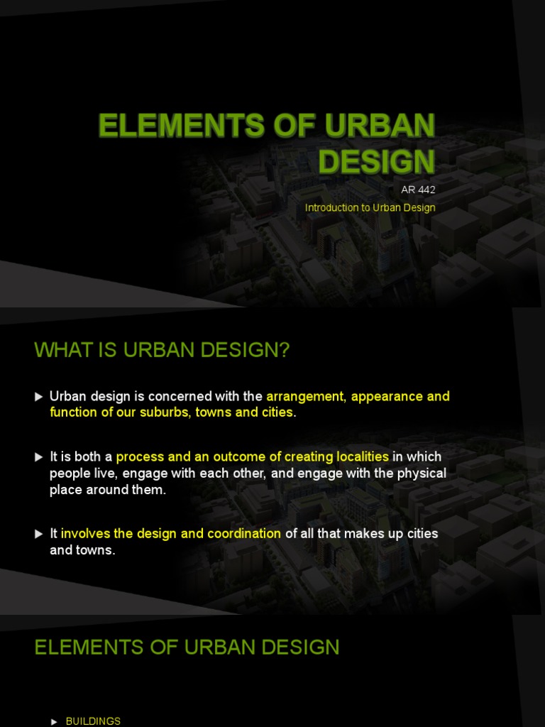 5.elements of Urban Design Part1 | PDF | Boulevard | Traffic