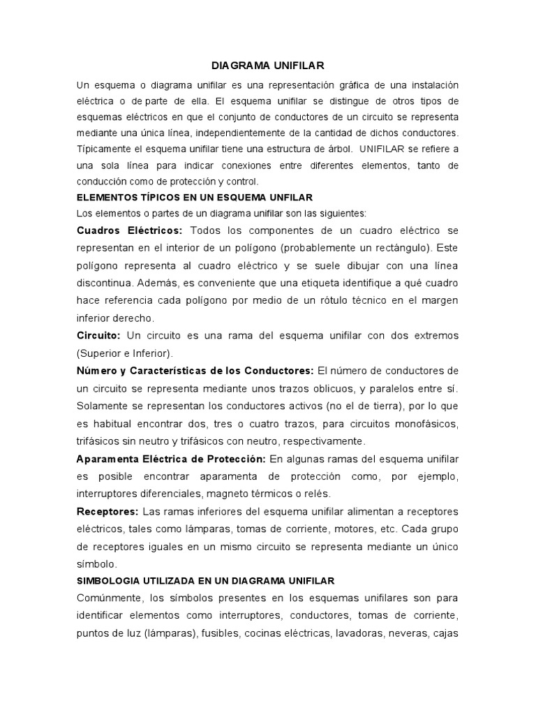 Guía de Diagramas Unifilares | PDF