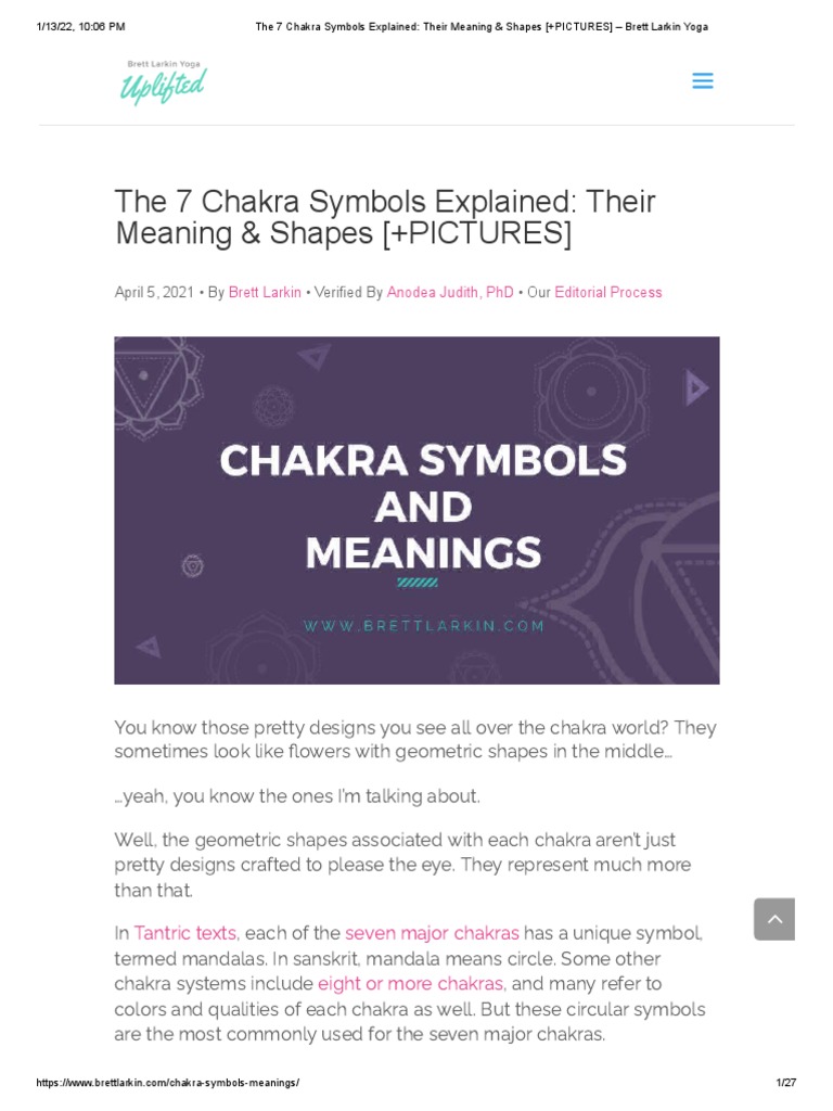 The 7 Chakra Symbols Explained - Their Meaning & Shapes (+PICTURES ...