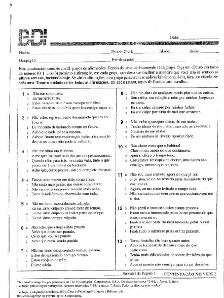 BDI | PDF