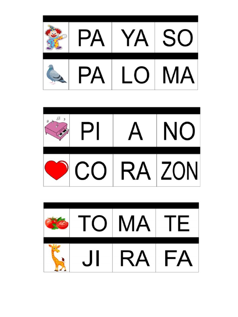 Silabas de Tres | PDF