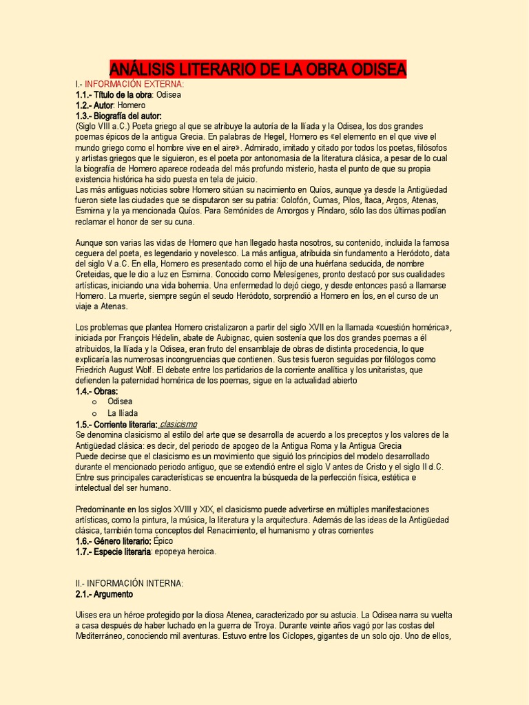 Analisis Literario De La Obra Odisea | Porn Sex Picture Analisis Literario De La Obra Odisea | Porn Sex Picture