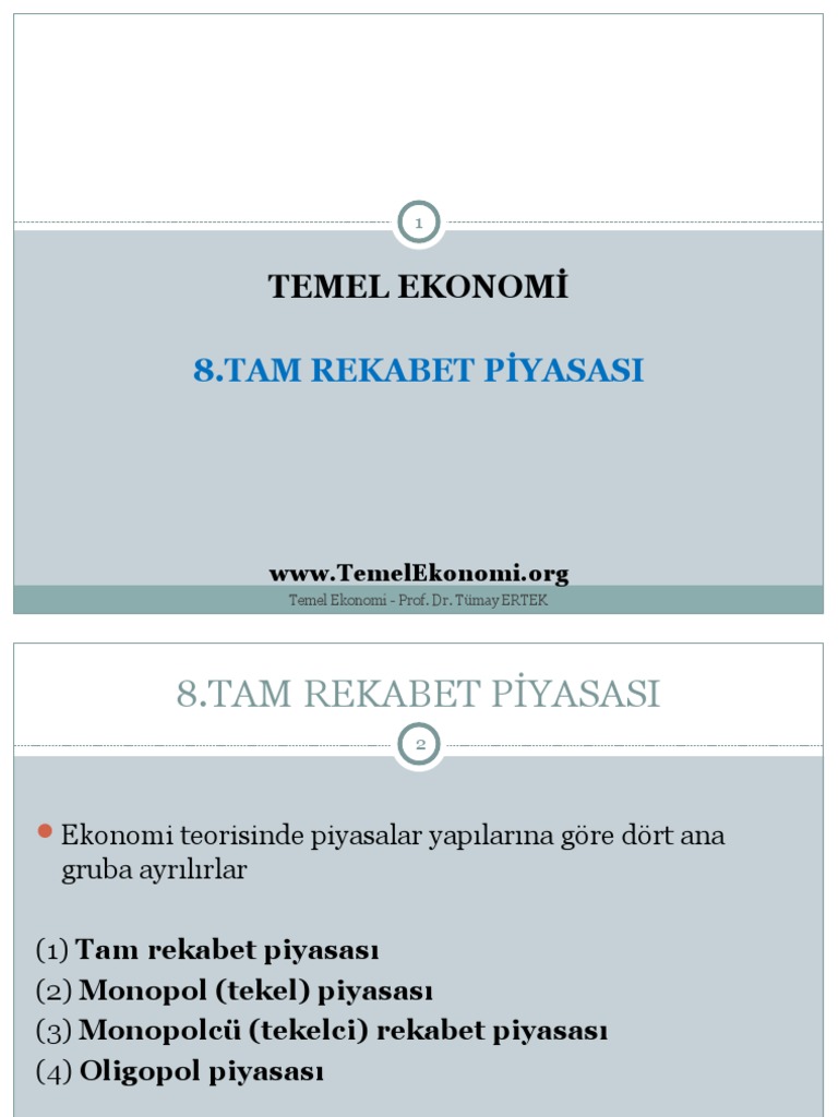 Temel Ekonomi Bolum 08 | PDF