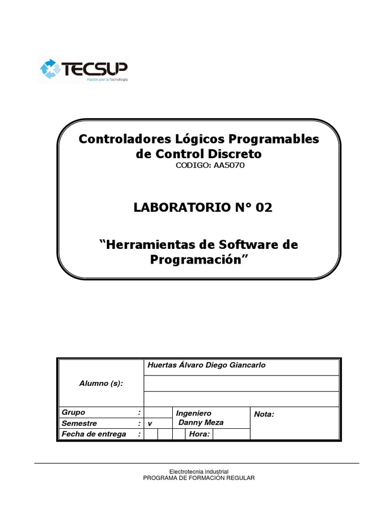 Lab 03 Introducción A La Programación (T) | PDF | Controlador lógico programable | Programación ...