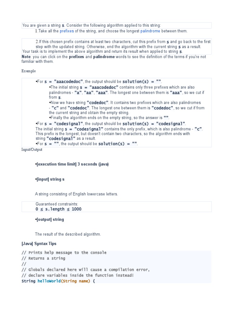 String Manipulation Algorithm | PDF | Array Data Type | String (Computer Science)