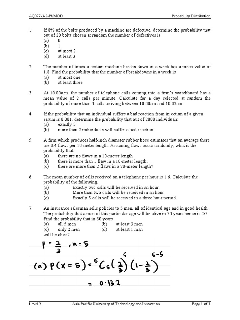 PSMOD Chapter 4 Probability Distribution-Solution | PDF | Normal Distribution | Standard Deviation