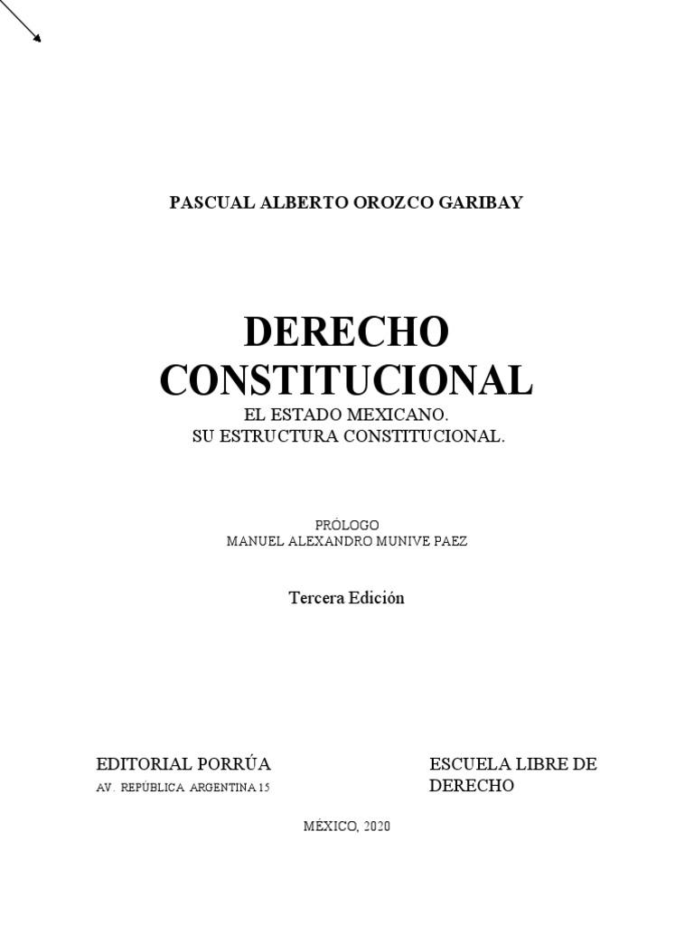 Libro Derecho Const. 2022 | PDF | Estado (política) | Federación