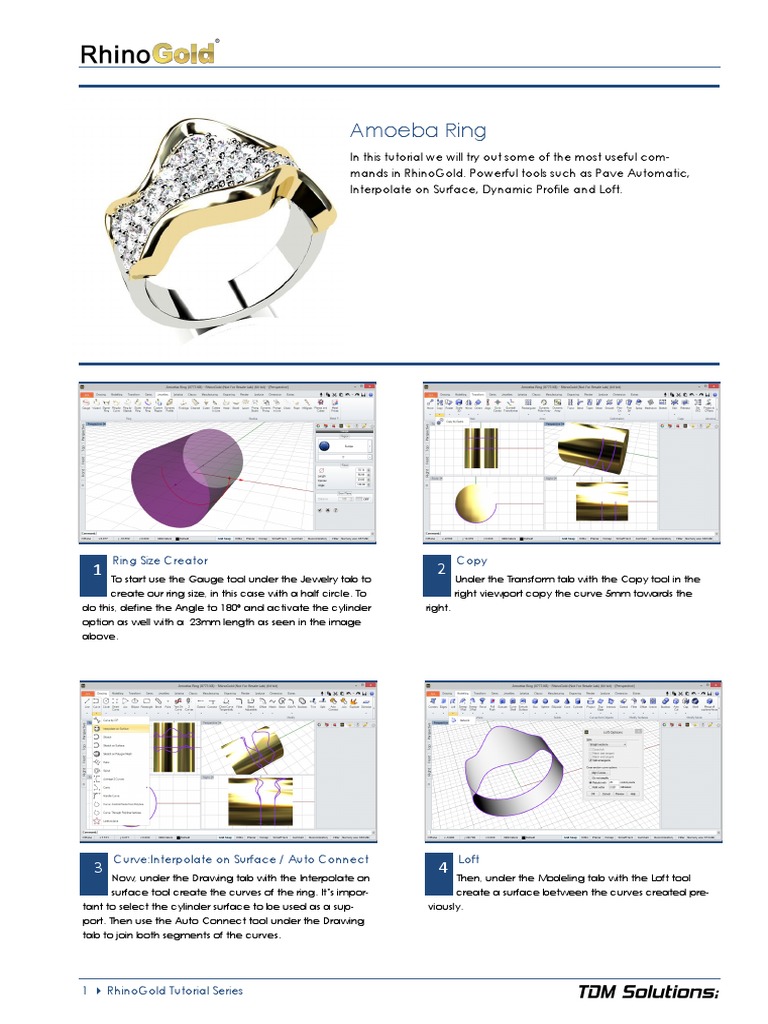 RhinoGold Ring Design Tutorial | PDF