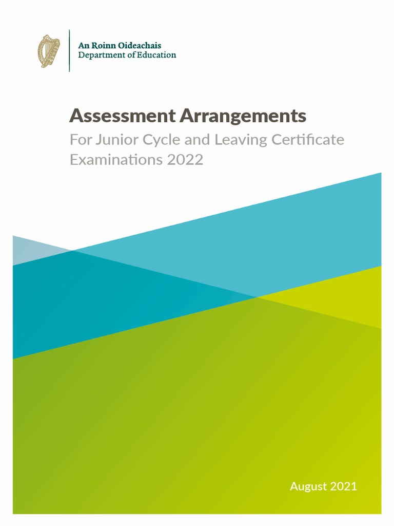 Assessment JC and LC 2022 Arrangements | PDF | Test (Assessment) | Classics